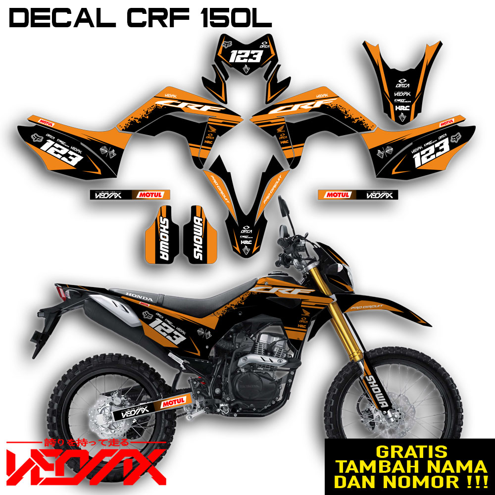 Jual DECAL CRF 150L FULL BODY CUSTOM NAMA DAN NOMOR | Shopee Indonesia