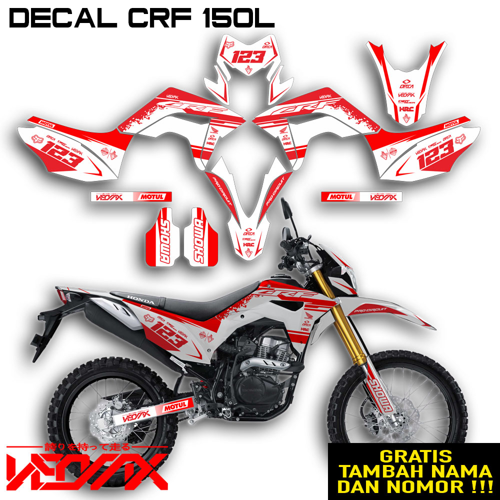 Jual DECAL CRF 150L FULL BODY CUSTOM NAMA DAN NOMOR | Shopee Indonesia