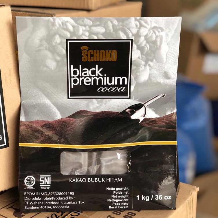 Jual SCHOKO Cocoa Powder JETBLACK 10/12 1Kg (Coklat Bubuk) | Shopee ...