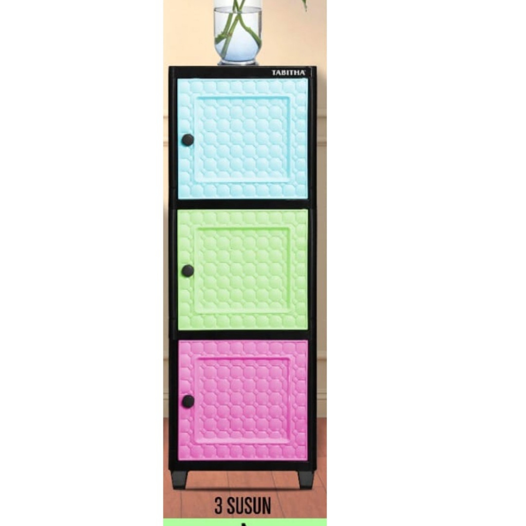 Jual LEMARI PLASTIK TABITHA CLICKS TOWER 3 MINIMALIS LOCKER BOX ...