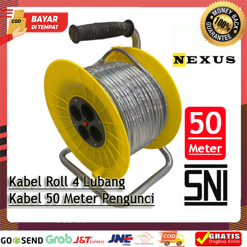 Jual Kabel Roll 4 Lubang 50 Meter / NEXUS Kabel Roll /Kabel Extention ...