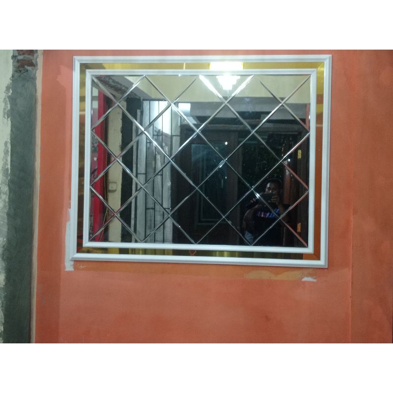 Jual kaca cermin BEVEL ukuran 160 x 120cm | Shopee Indonesia