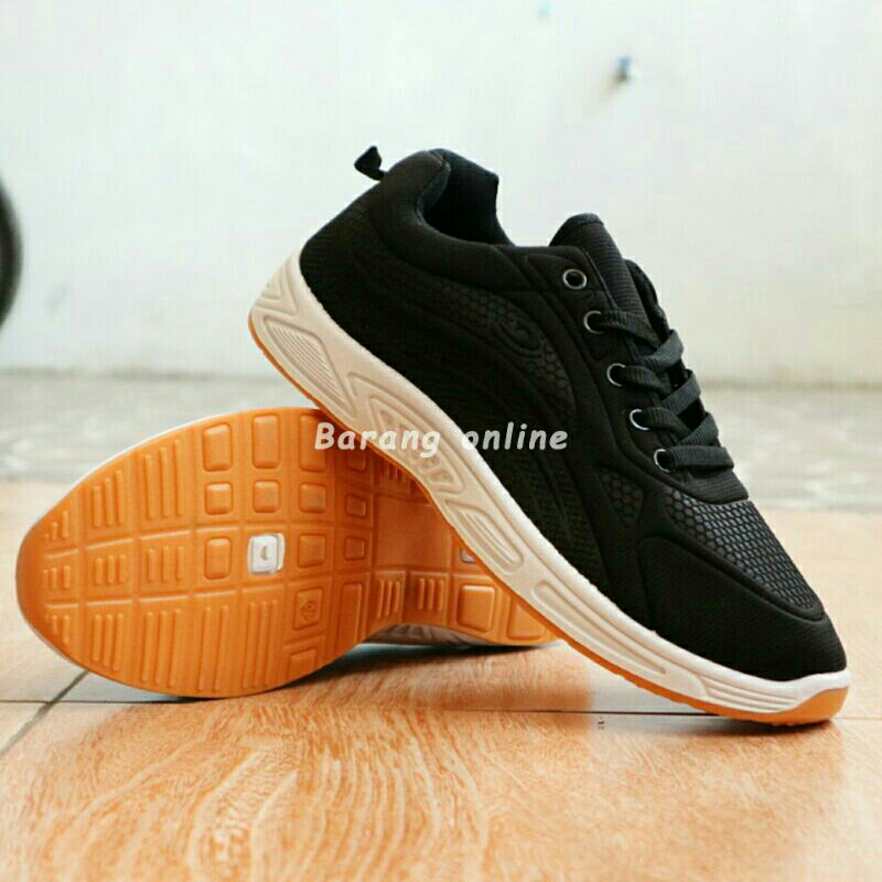 Jual sepatu sneaker pria merek Dulux hitam putih dan hitam sepatu ...