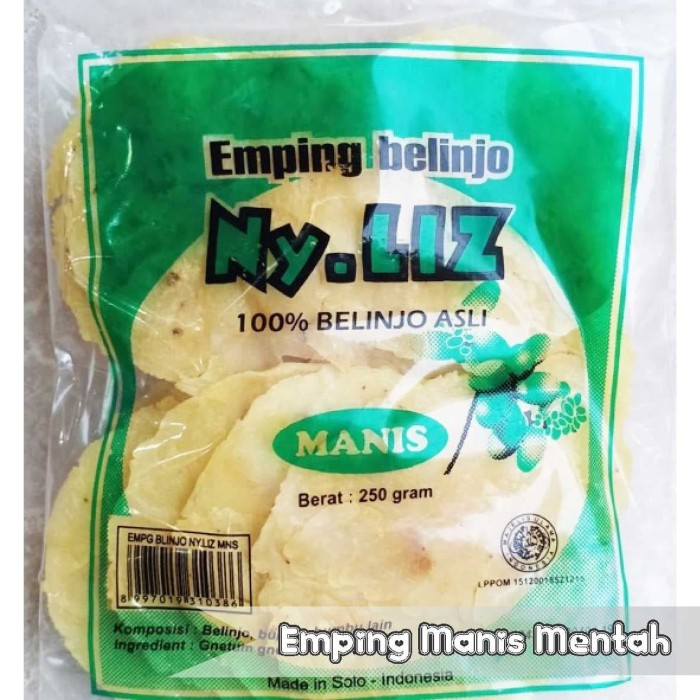 Jual Emping Mentah Ny Liz / Emping manis mentah / Melinjo Pedas Manis ...