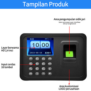 Jual DL mesin absensi Fingerprint Bahasa Indonesia Mesin Absensi Mesin ...