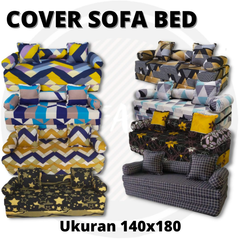 Jual Cover Kain Katun Sofabed Karakter Polos Elegan Premium Original ...