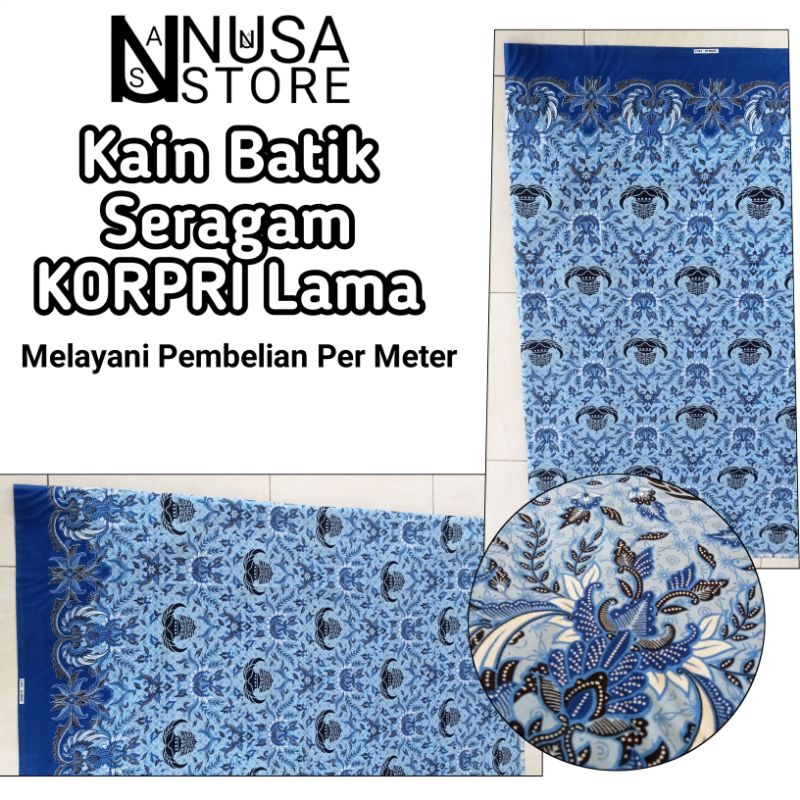 Jual Bahan Kain Batik Seragam KORPRI Lama Eceran Meteran | Shopee Indonesia
