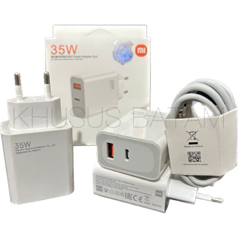 Jual Adaptor Charger Handphone Ori New Xiaomi 35W USB Colokan Type-C ...