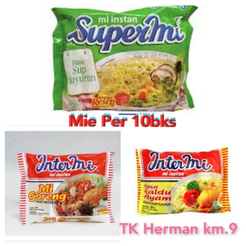 Jual Mie supermie Sup sayuran 65gram/intermie goreng /intermie kaldu ...