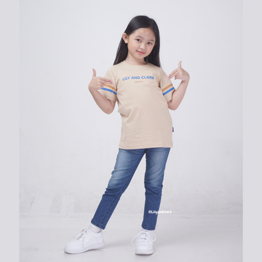 Jual LILY AND CLARK Celana jeans anak perempuan warna darkblue JS03 | Shopee Indonesia
