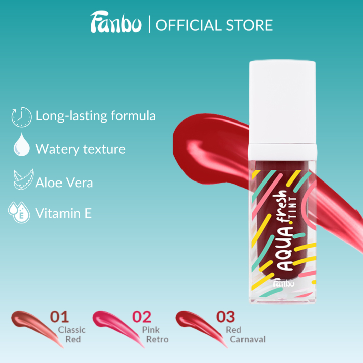Jual Fanbo Aqua Fresh Tint 5gr - Lipstik Kuas Pewarna Bibir Lipstrik Cair Vitamin Bibir Ombre ...
