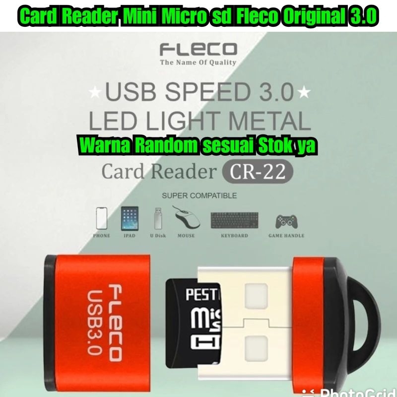 Jual Card reader mini micro sd fleco original Usb 3.0 Pengubah micro sd ...