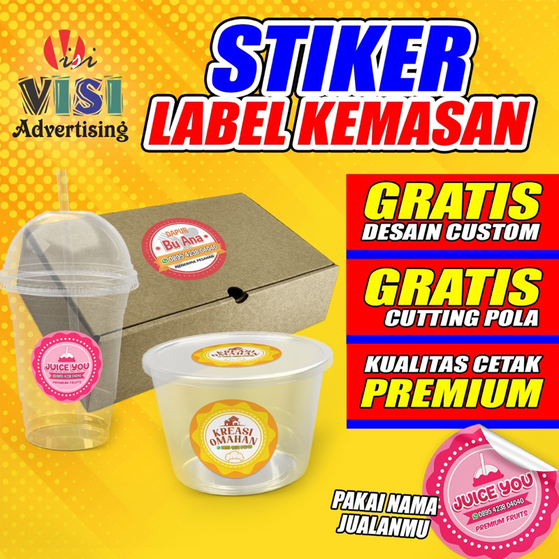 Jual STIKER JUALAN KEMASAN MAKANAN MINUMAN OLSHOP | Shopee Indonesia