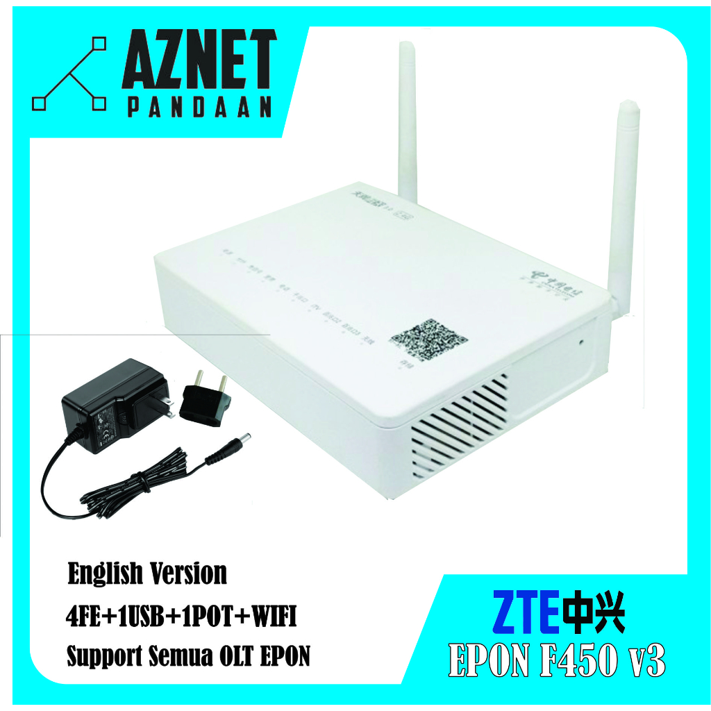 Jual EPON ZTE F450 ONU ONT SUPPORT ALL OLT EPON INCLUDE ADAPTOR ...
