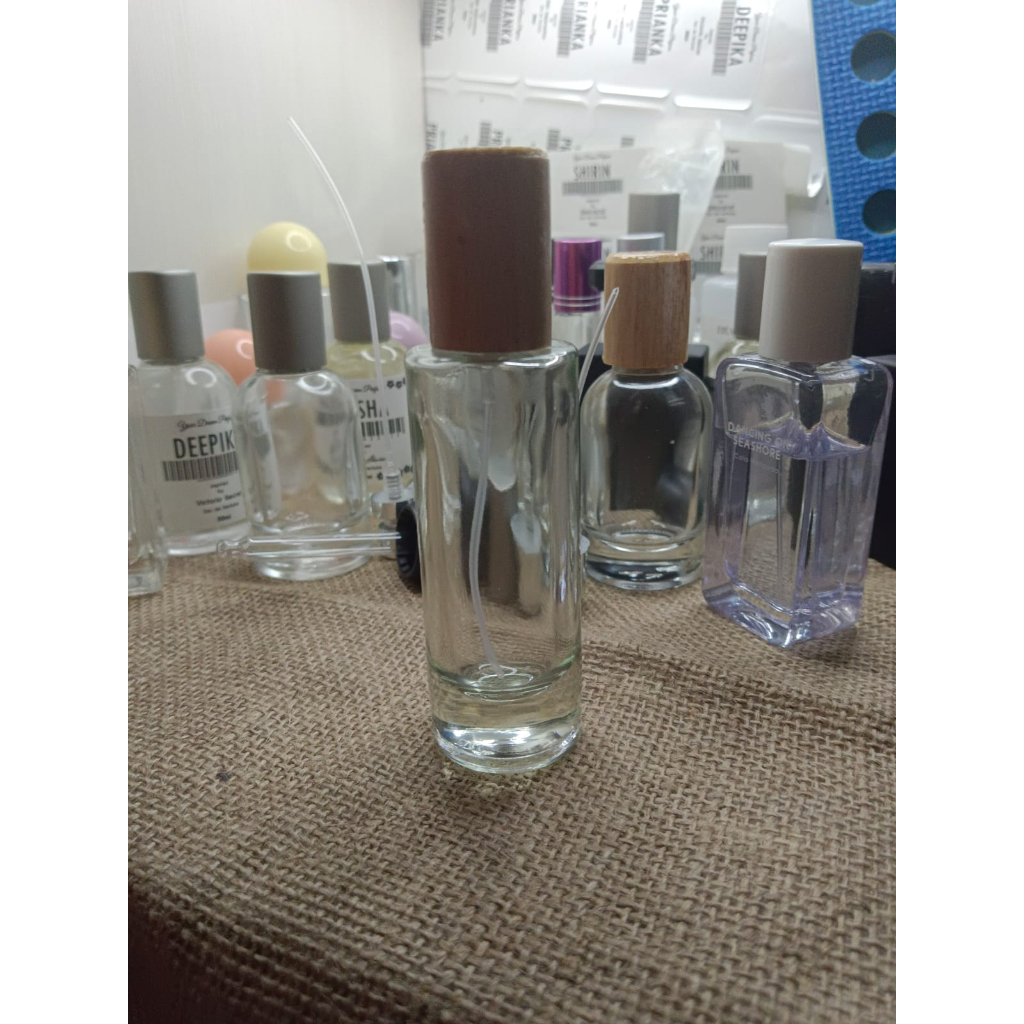 Jual Botol Cassa 30ml Tutup Kayu / Botol Kosong Aestetic Kayu Jati ...