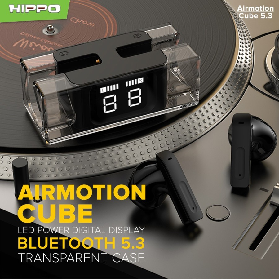 Jual Hippo TWS Airmotion Cube Bluetooth 5.3 True Wireless Stereo HiFi Sound - Classic Black ...