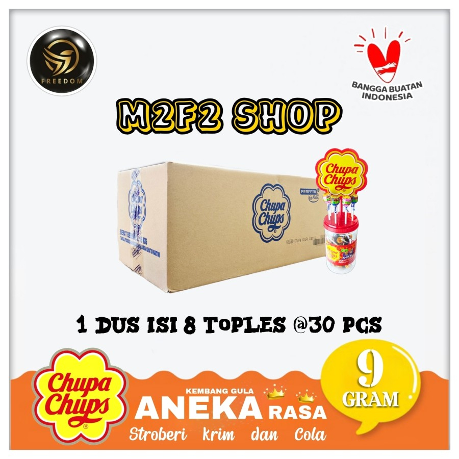 Jual Chupa Chups Permen Lollipops Jar | Toples isi 30 - 9 gr (Kemasan ...