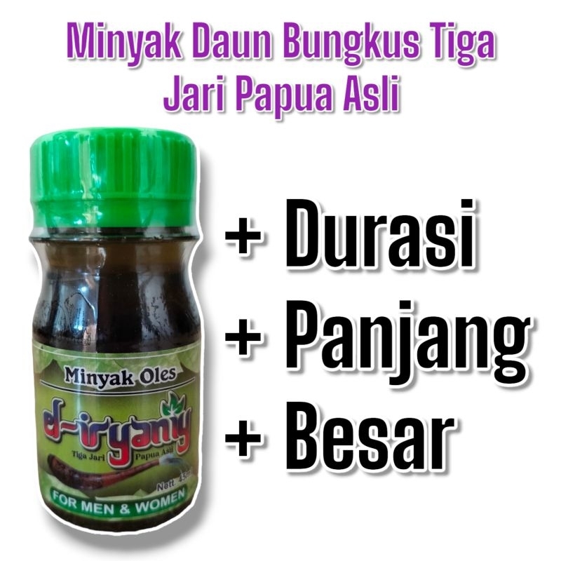 Jual Minyak Daun Bungkus Tiga Jari Papua Asli El Iryani Tambah Durasi ...