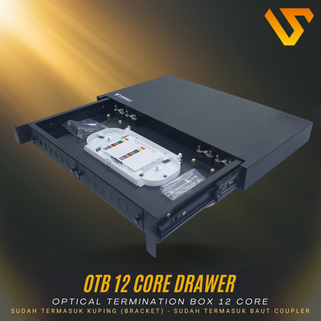 Jual Tarmoc Fiber Optic OTB 12 Core SC | 1U Drawer ODF OTB 12 Core ...