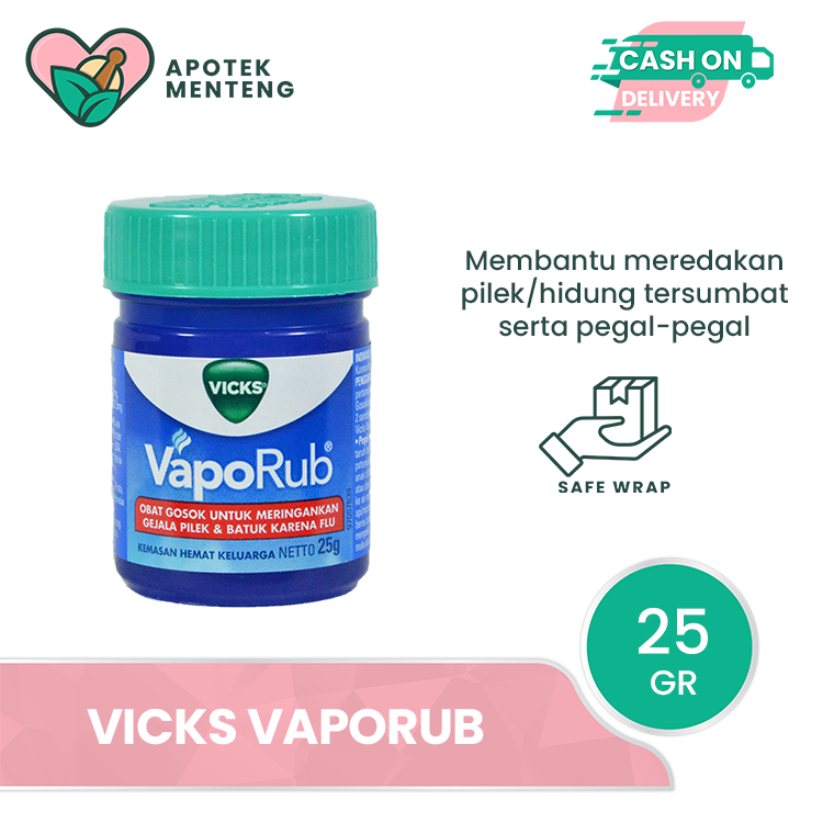 Jual Vicks VapoRub 25 gr - Obat Oles Pereda Batuk dan Pilek | Shopee ...
