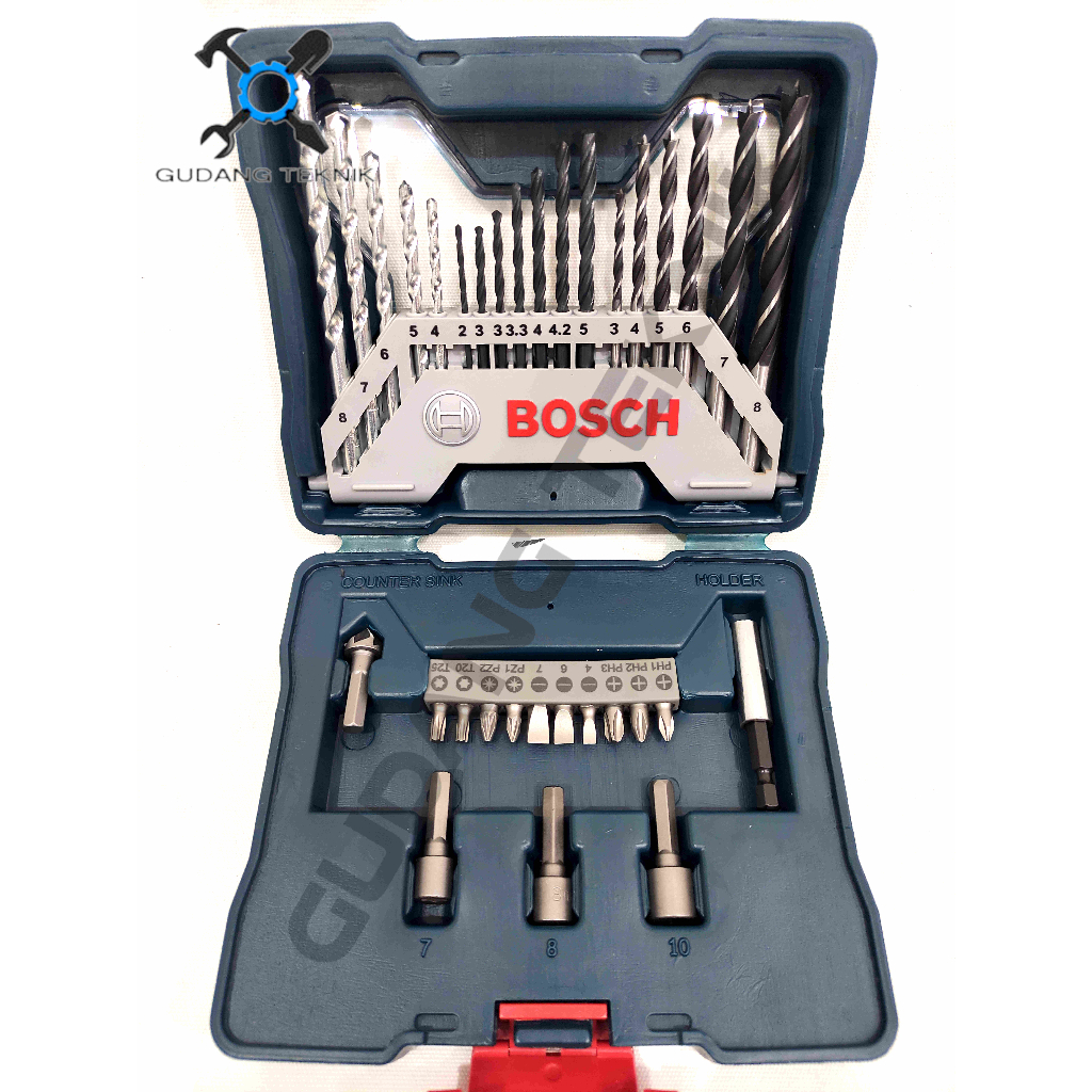 Jual Mata Bor Obeng Set 33pcs X Line Bosch Mata Bor Besi Kayu Beton
