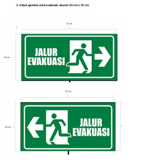 Jual Sign Stiker Jalur Evakusi Arah Kanan dan Kiri Ukuran 30x40cm ... Jual Sign Stiker Jalur Evakusi Arah Kanan dan Kiri Ukuran 30x40cm ...