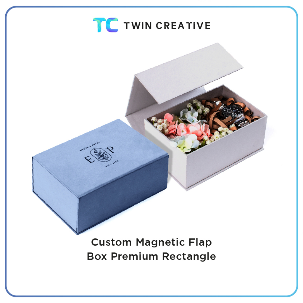 Jual Custom Magnetic Flap Box Premium Rectangle Bridesmaid Box - Kotak ...