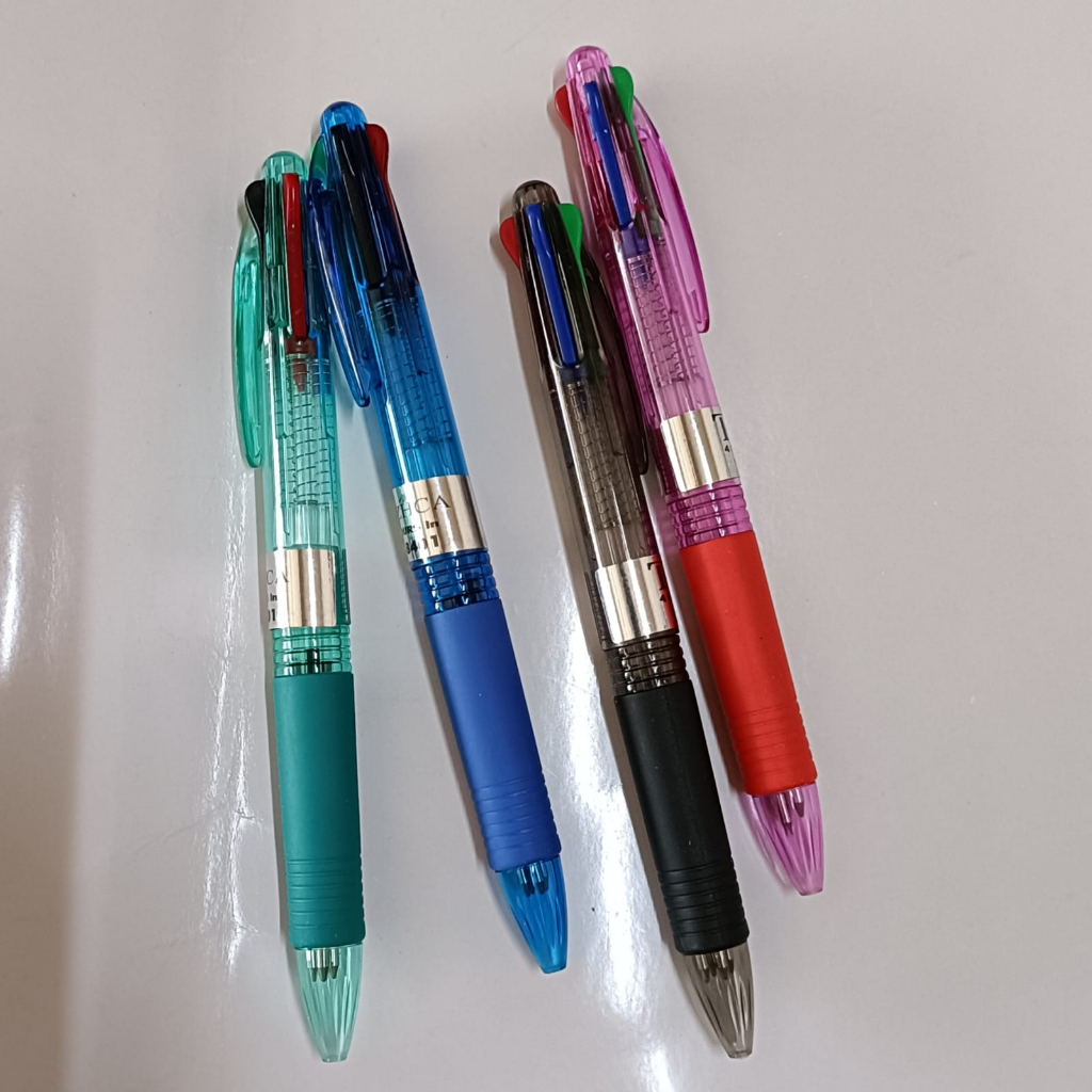 Jual ballpoint 4 warna/ pulpen 4 warna 0.7mm (1pc) | Shopee Indonesia