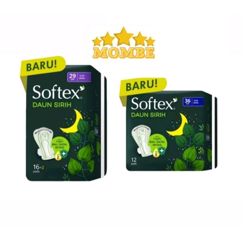 Jual SOFTEX DAUN SIRIH + VITAMIN E - PEMBALUT WANITA 36CM & 29CM | Shopee Indonesia