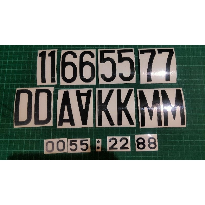 Jual Stiker/sticker Plat Nomor Mobil Font Baru/Lama Huruf dan Angka ...