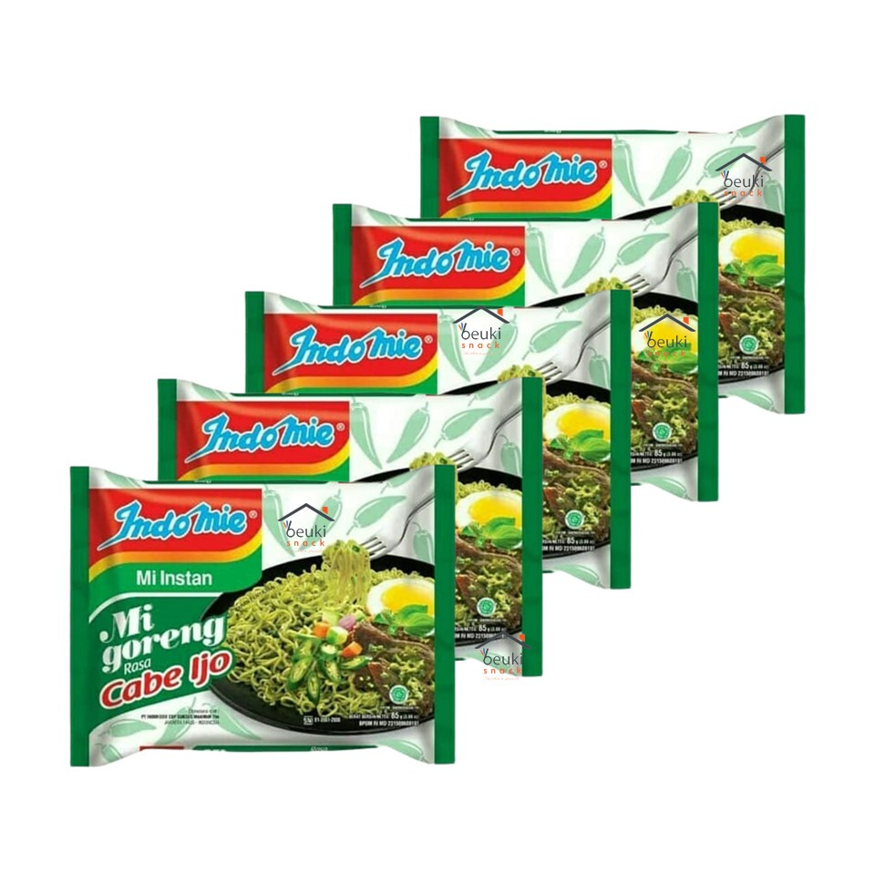 Jual INDOMIE MIE GORENG RASA CABE IJO 5 PCS | Shopee Indonesia