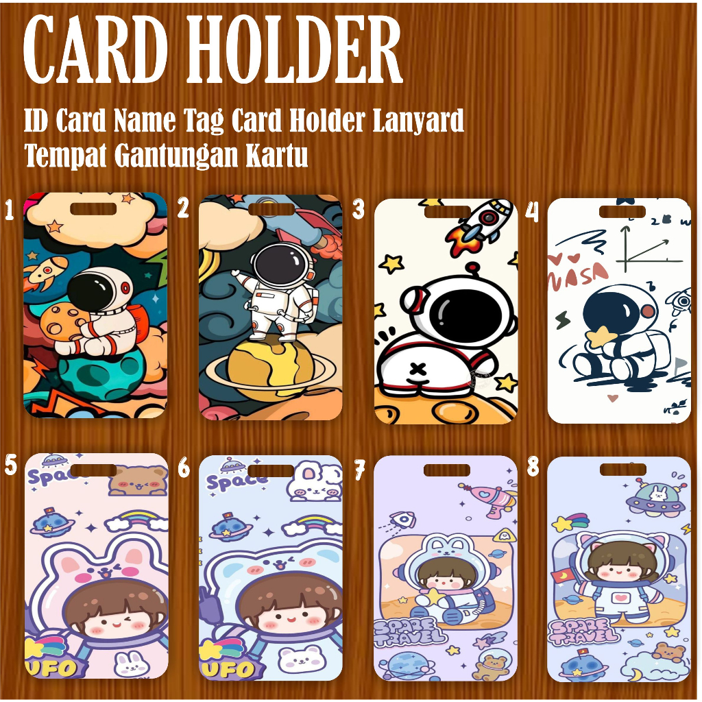 Jual LANYARD CARD HOLDER Name Tag Motif Astronot Kartu E-money Brizzi ...