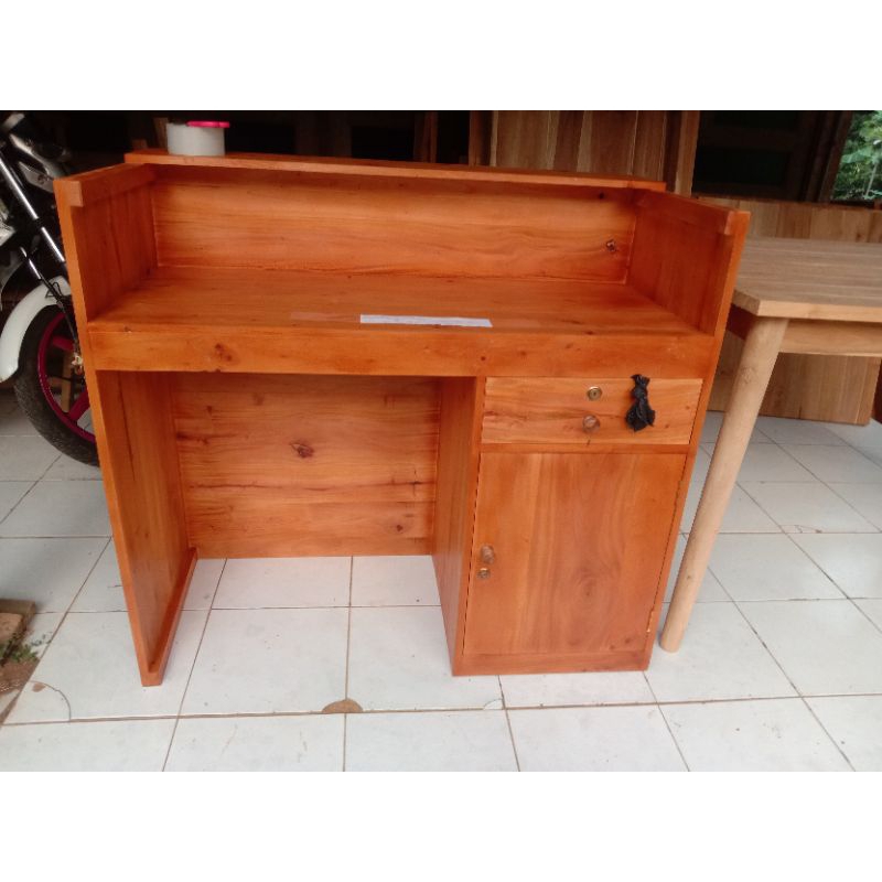 Jual MEJA KASIR MURAH MEJA LAPAK CUSTOM TAMBAHAN FINISHING DASAR WATER ...