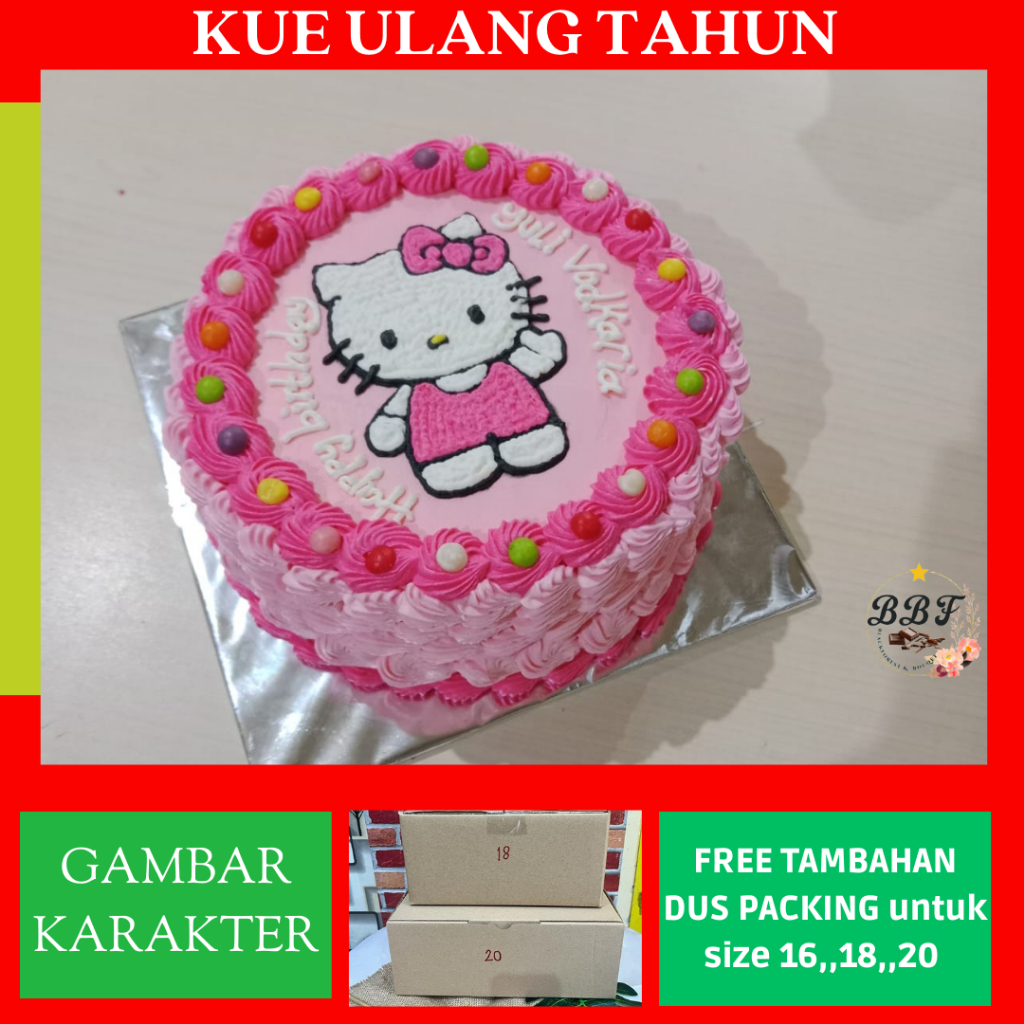 Jual Kue Ulang Tahun Karakter / Cake Ulang Tahun / Korean Cake ...