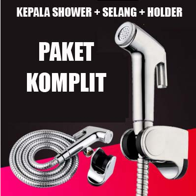 Jual Paket Komplit Jet Shower Kloset Toilet Closet Wasser Cebok WC Semprotan Pipa Tee paket ...