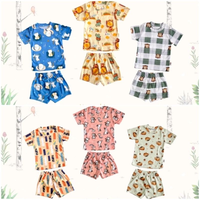 Jual [3 SETEL] LIBBY SETELAN OBLONG COTTON RIB MIX BOY DAN MIX GIRL PIXIE DUST PICNIC IN THE ...