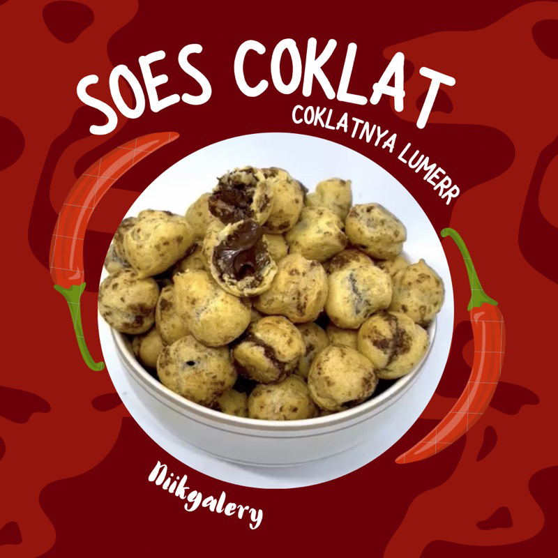 Jual Soes Coklat Lumer 1kg / Sus Coklat Kering/ Sus Kering Isi Coklat ...
