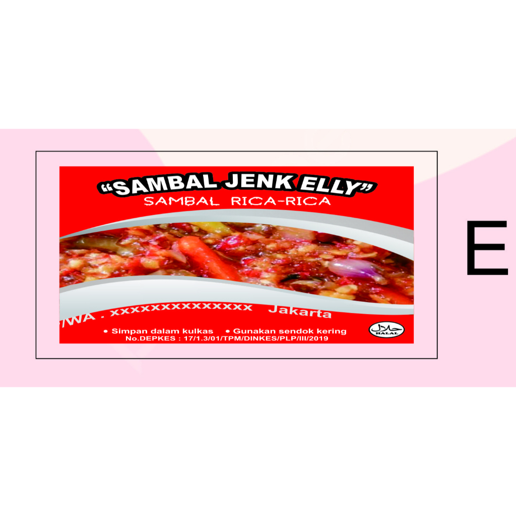 Jual STIKER SAMBAL, Stiker botol sambel, STIKER SEBLAK, stiker kemasan ...
