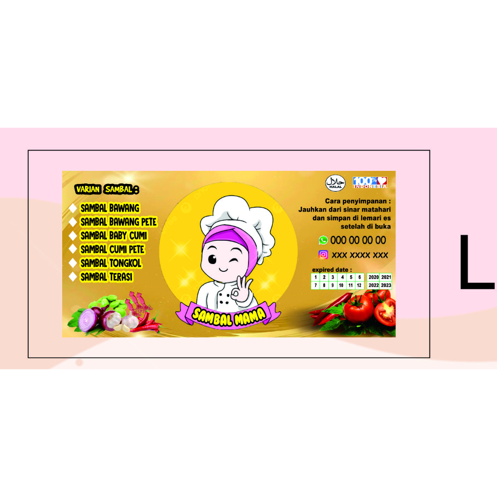 Jual STIKER SAMBAL, Stiker botol sambel, STIKER SEBLAK, stiker kemasan ...