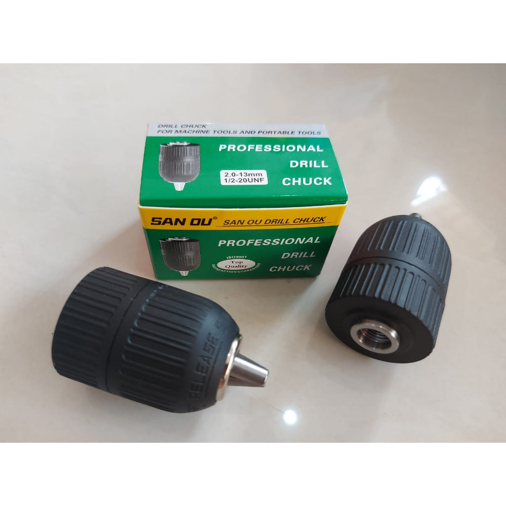 Jual KEYLESS CHUCK 13mm 1/2" 20UNF drill chuck kepala bor tanpa kunci ...