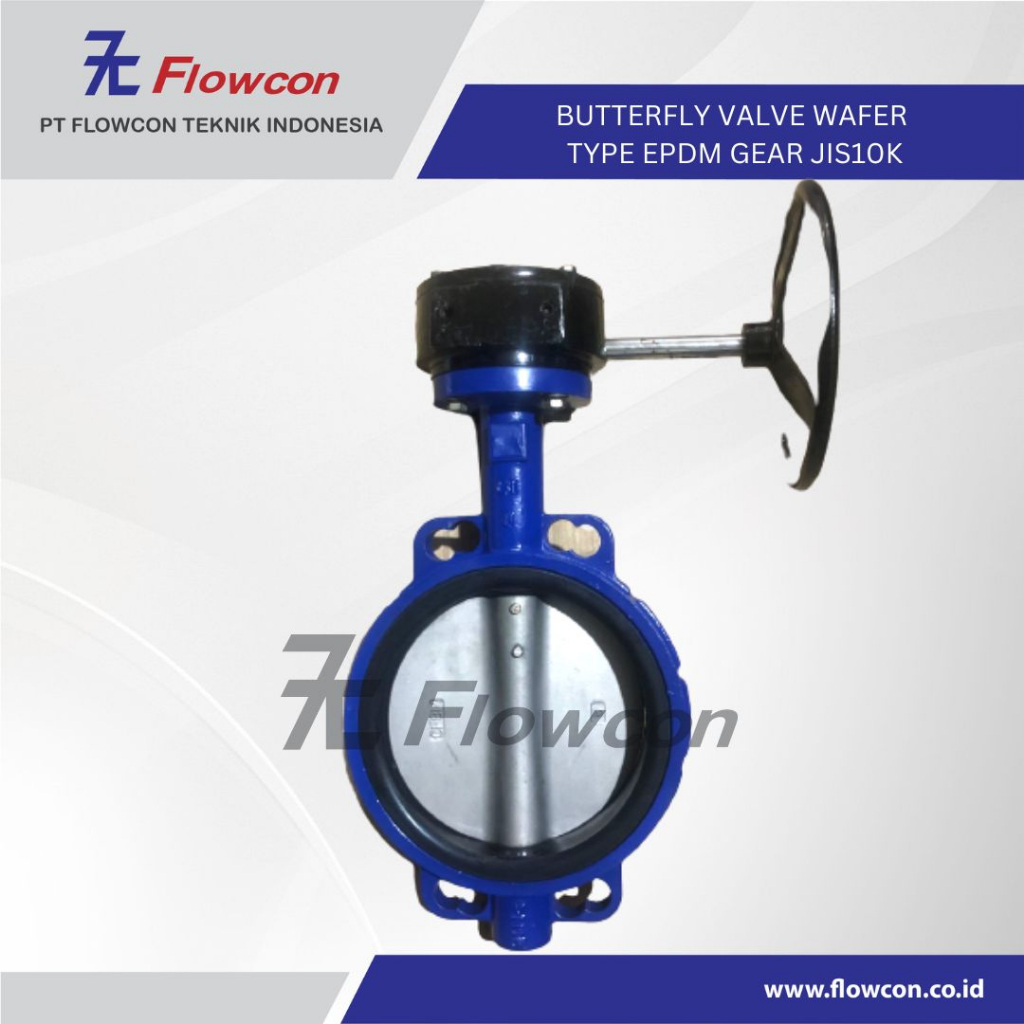 Jual BUTTERFLY VALVE WAFER TYPE EPDM GEAR JIS10K SIZE 8"- 12" FLOWCON | Shopee Indonesia