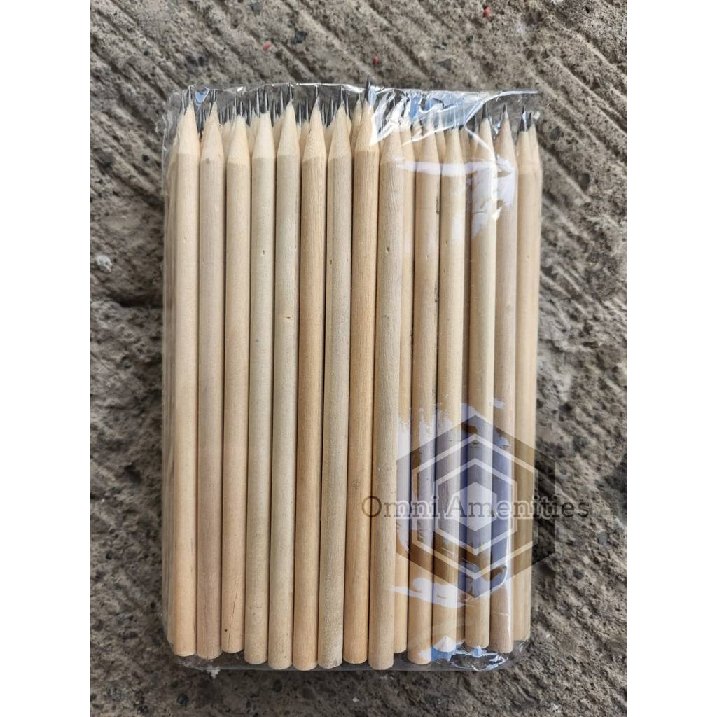 Jual Pensil Kayu Hotel Bulat Segitiga sudah Serut / Wooden Pencil Hotel ...