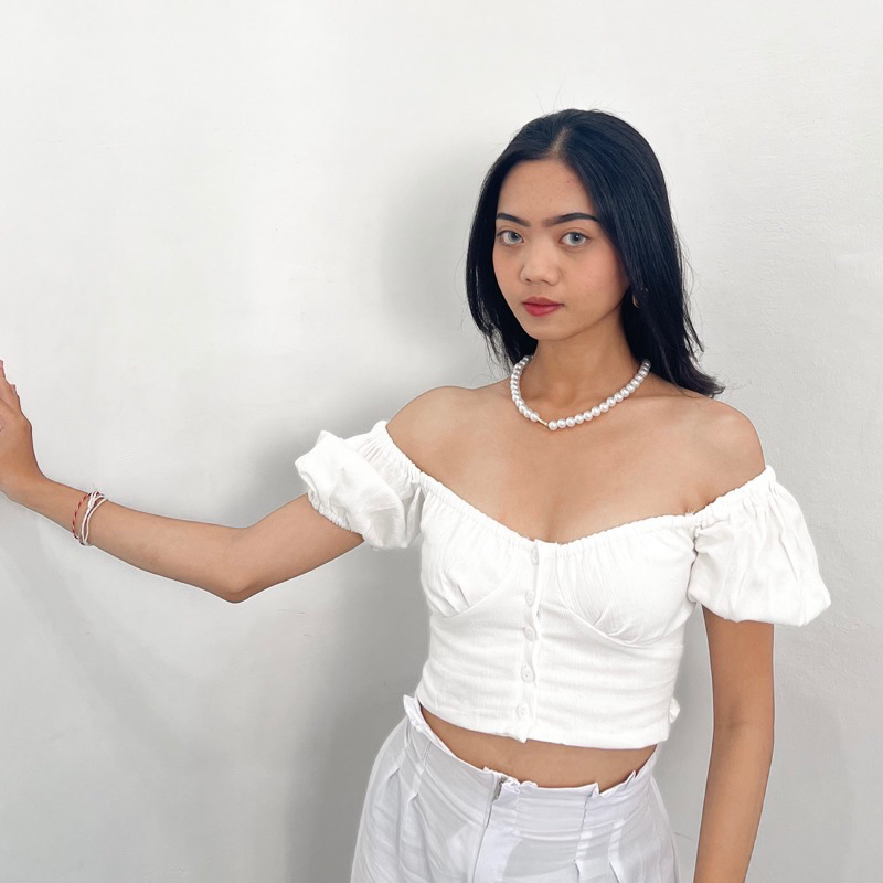 Jual Luna Top Cey Airflow korean style | baju atasan wanita | kemeja ...