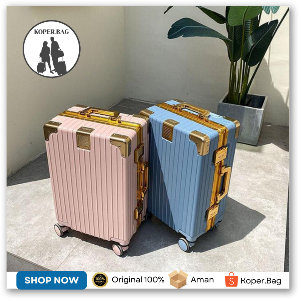 Jual Koper KB088 cantik TSA Lock Frame Aluminium Anti Pecah Size 20-28 ...
