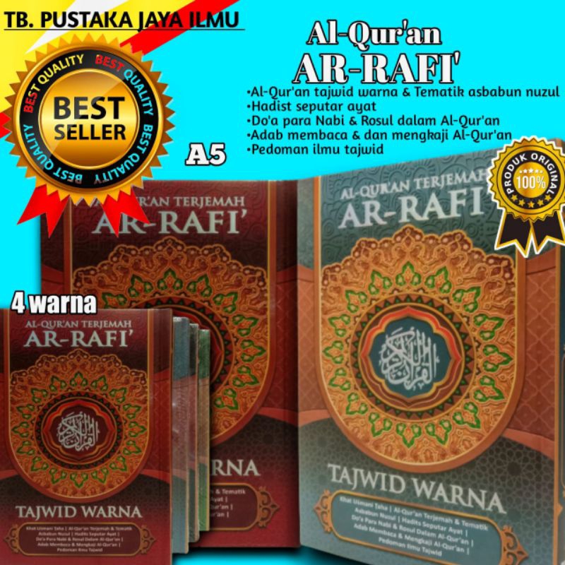 Jual Al-Quran Ar-Rafi Terjemah Tajwid Warna Rainbow Ukuran A5 Alquran ...