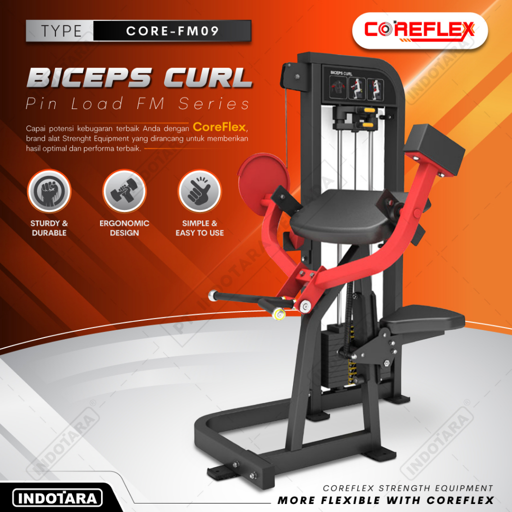 Jual Biceps Curl CORE-FM09 Alat Fitness Coreflex | Shopee Indonesia