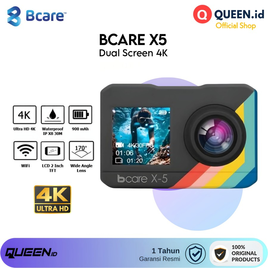 Jual Bcare X5 Action Camera 4K 16MP UltraHD WiFi / Kamera Action X-5 ...