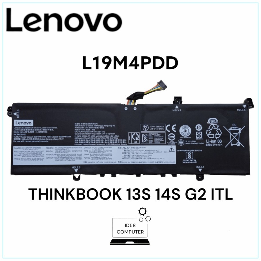 Jual Baterai Lenovo ThinkBook 13S 14S G2 ITL L19M4PDD L19D4PDD | Shopee ...