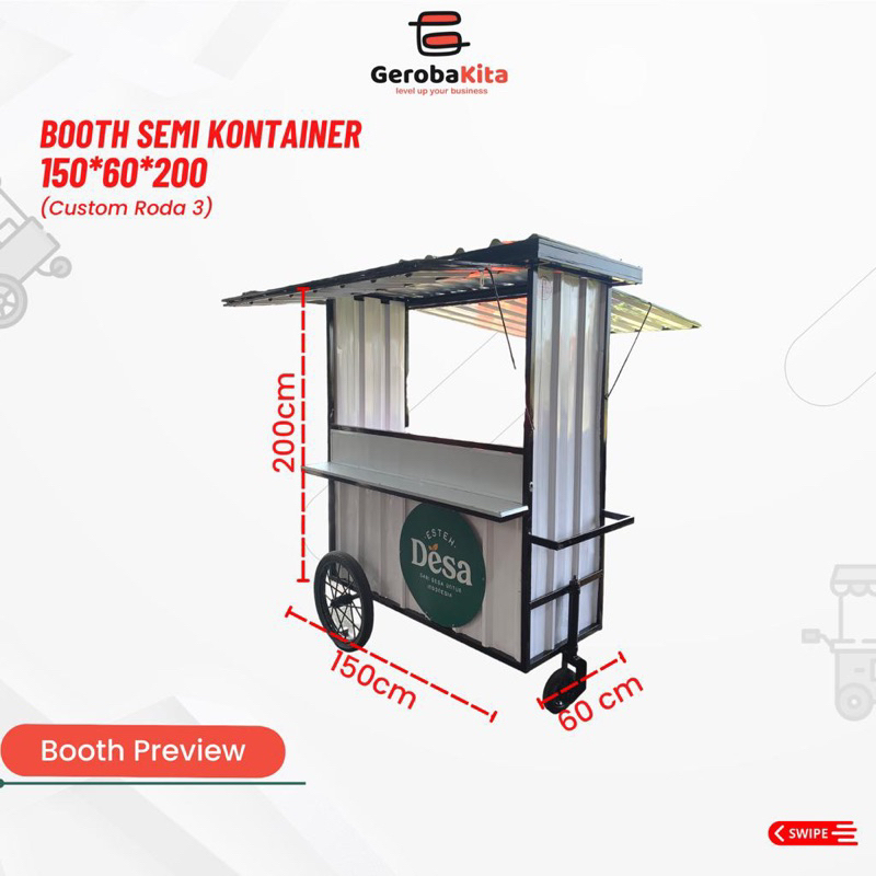Jual Booth Semi Container Roda 3 Hollow | Shopee Indonesia