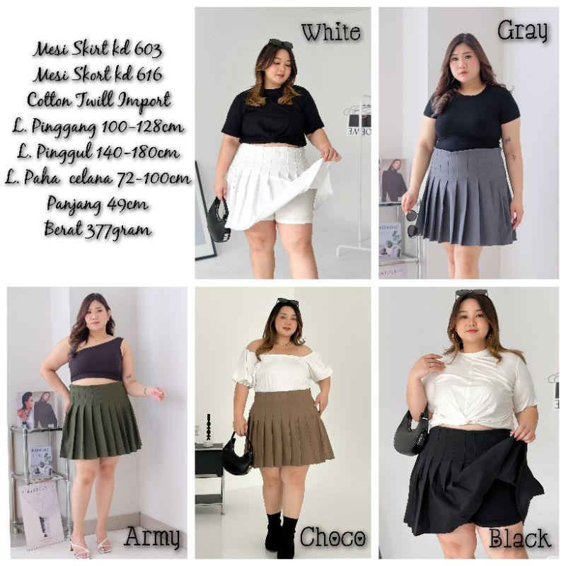 Jual Mesi Bigsize Skirt | Rok Jumbo | Rok Golf | Rok Tenis viral Nagita ...